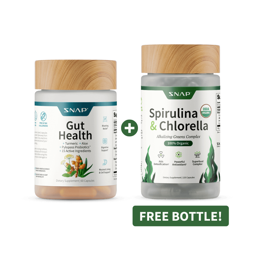 Gut Glow Bundle - Gut Health + Spirulina & Chlorella – Snap Supplements
