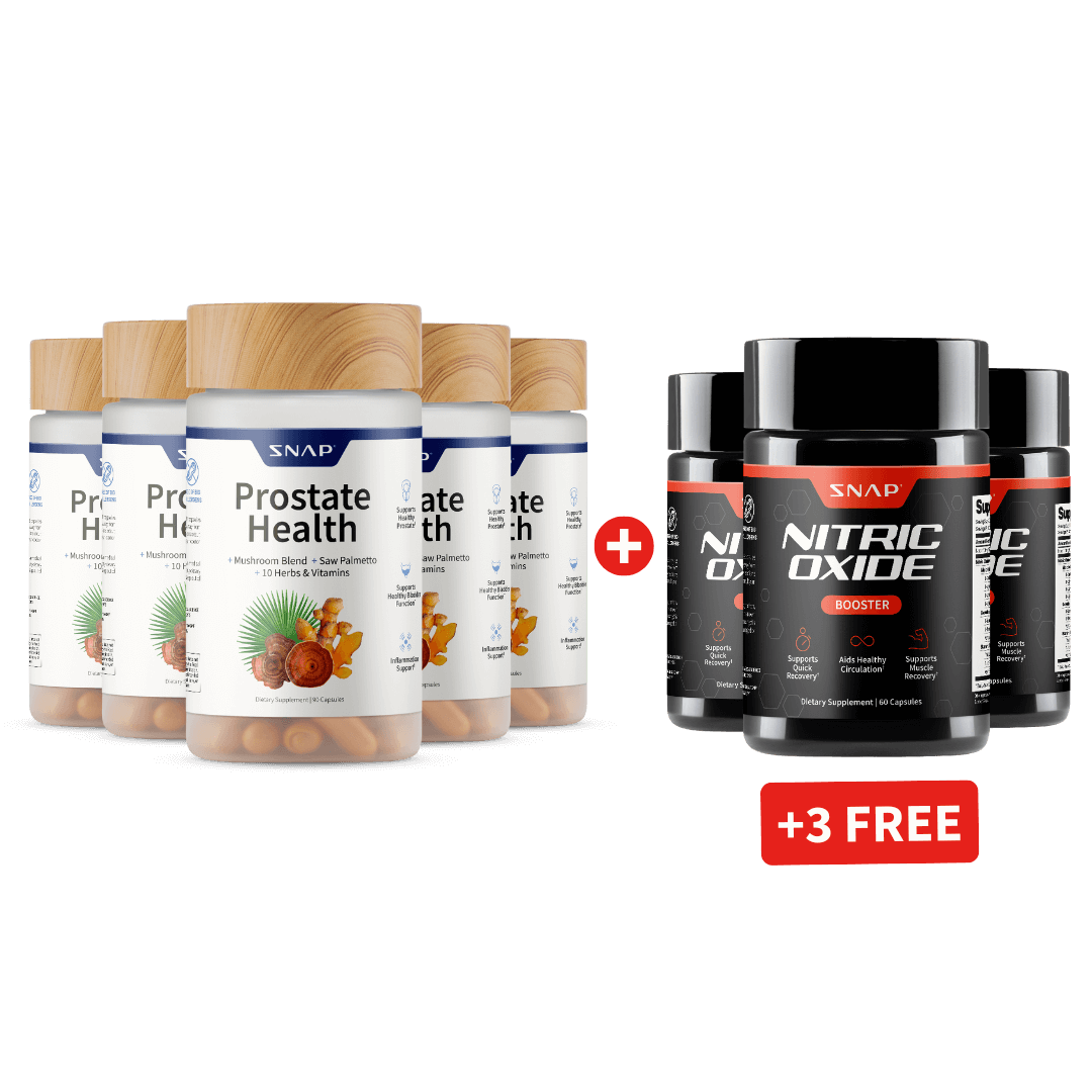 Prostate Health + Nitric Oxide - Buy 5, Get 3 FREE! – Snap Supplements