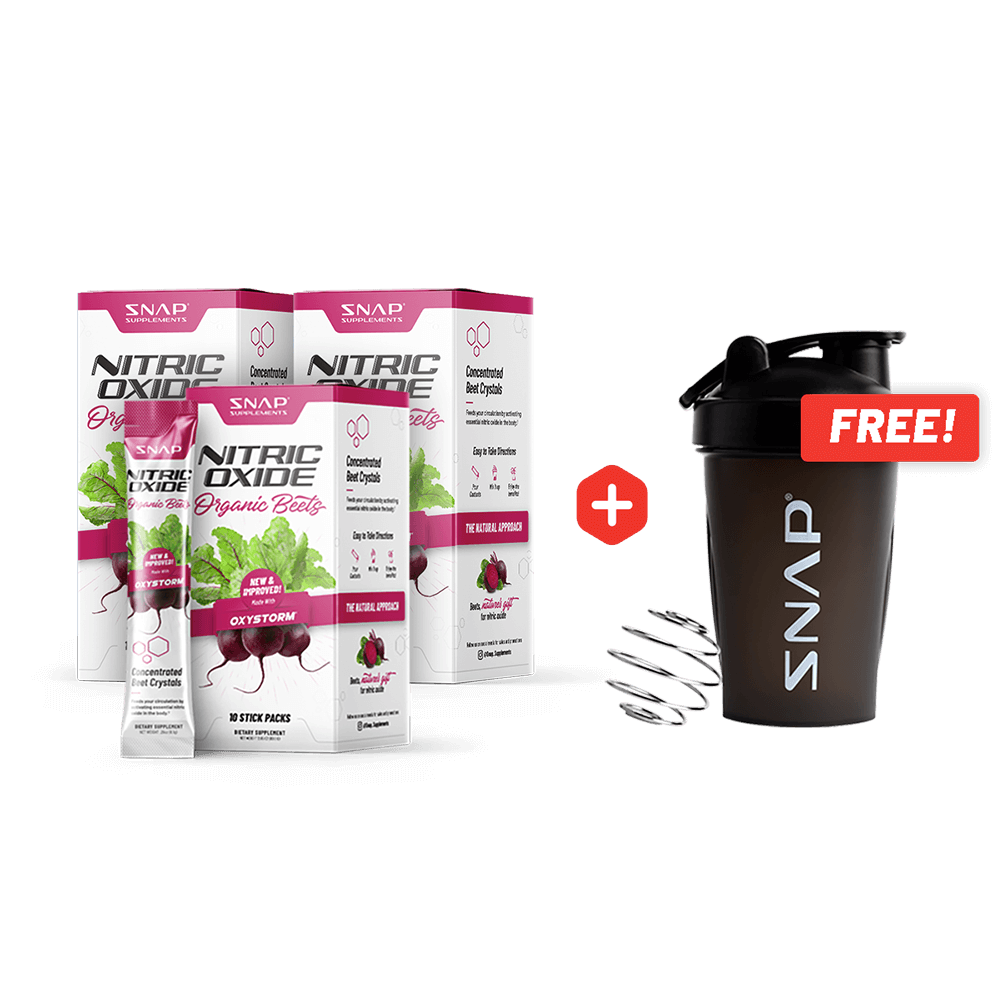 Nitric Oxide Organic Beets Single-Serve Packs Stack – Snap Supplements