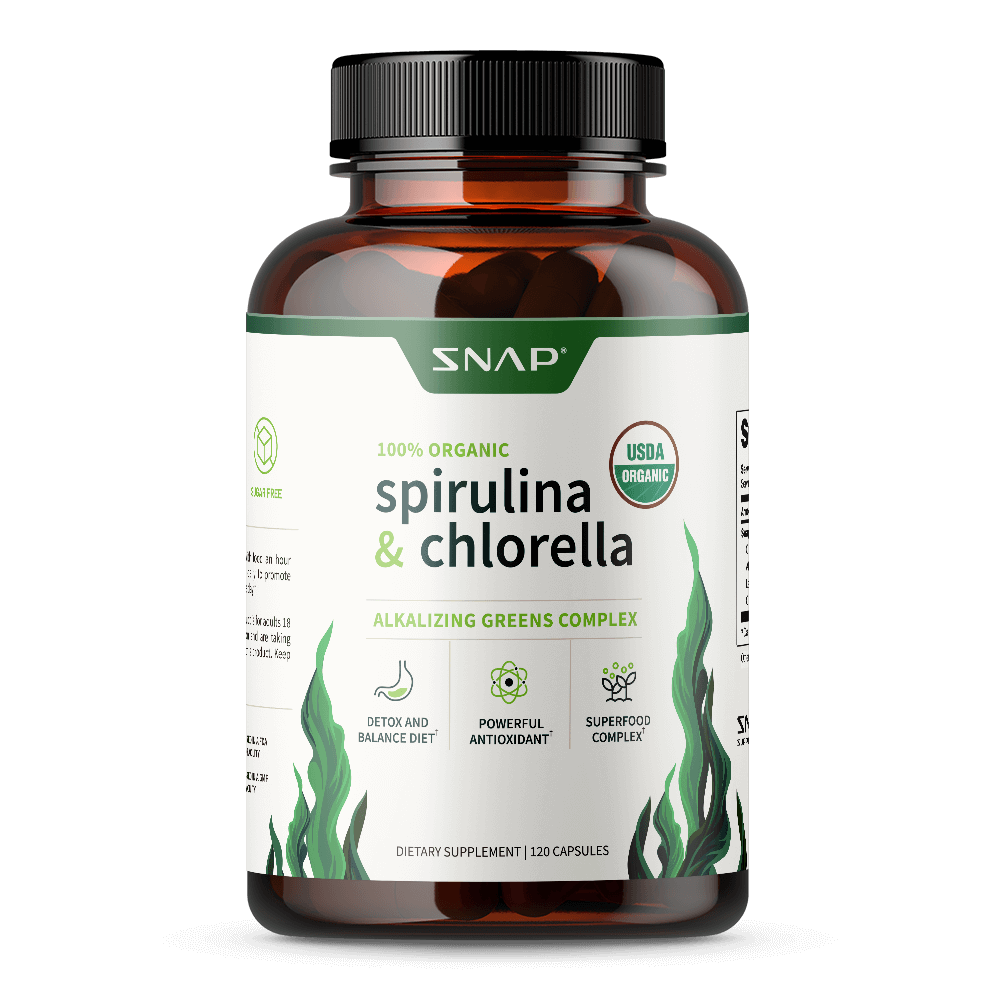 Spirulina + Chlorella - Alkalizing Greens Complex – Snap Supplements