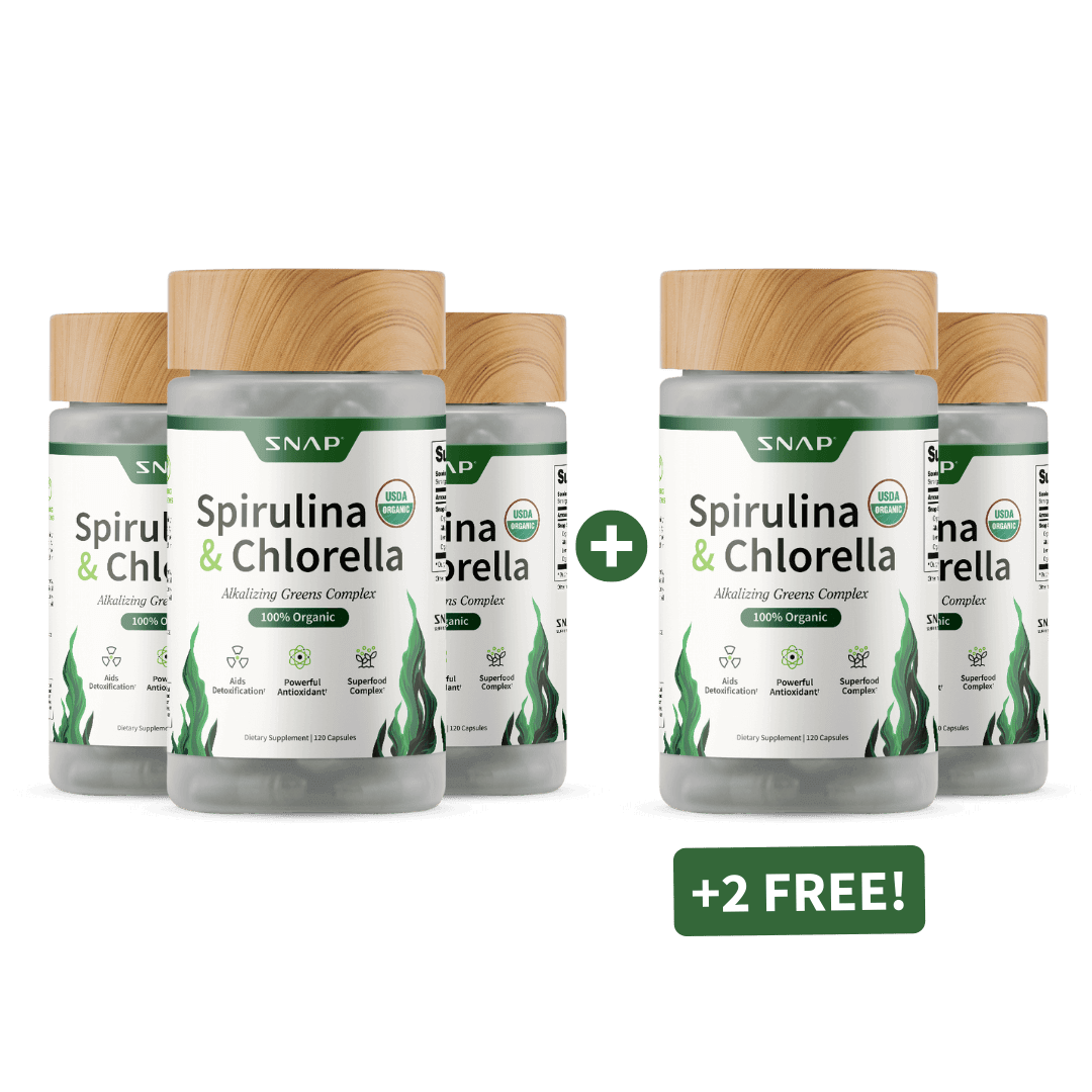 Spirulina + Chlorella - Alkalizing Greens - Buy 3 Get 2 Free – Snap ...
